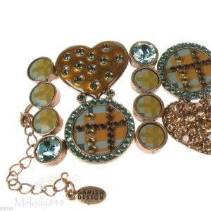 Pilgrim | Jewelry | Pilgrim Enameled Gold Bracelet With Rhinestones ...